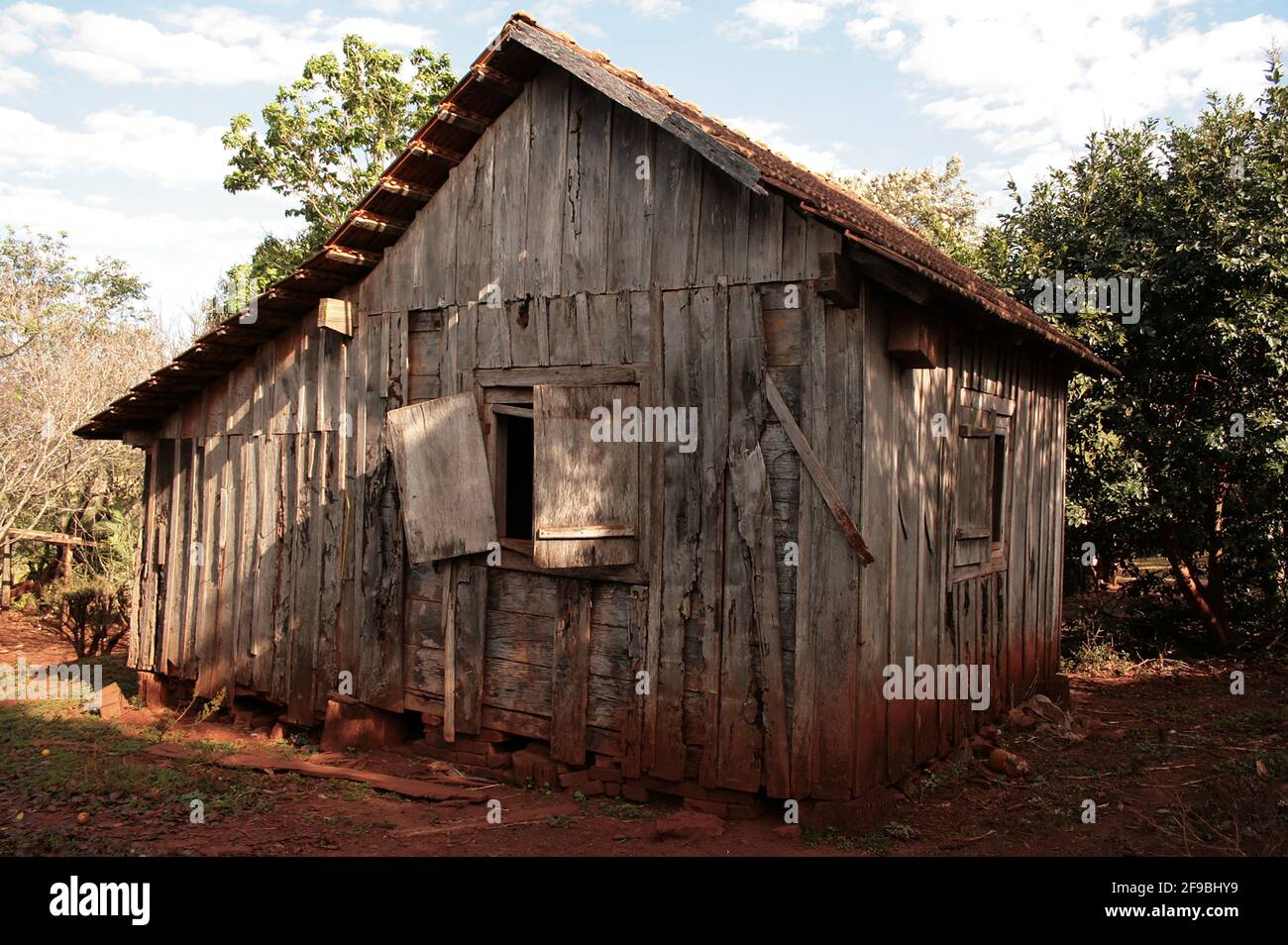 old wooden house in the farm Stock Photo - Alamy