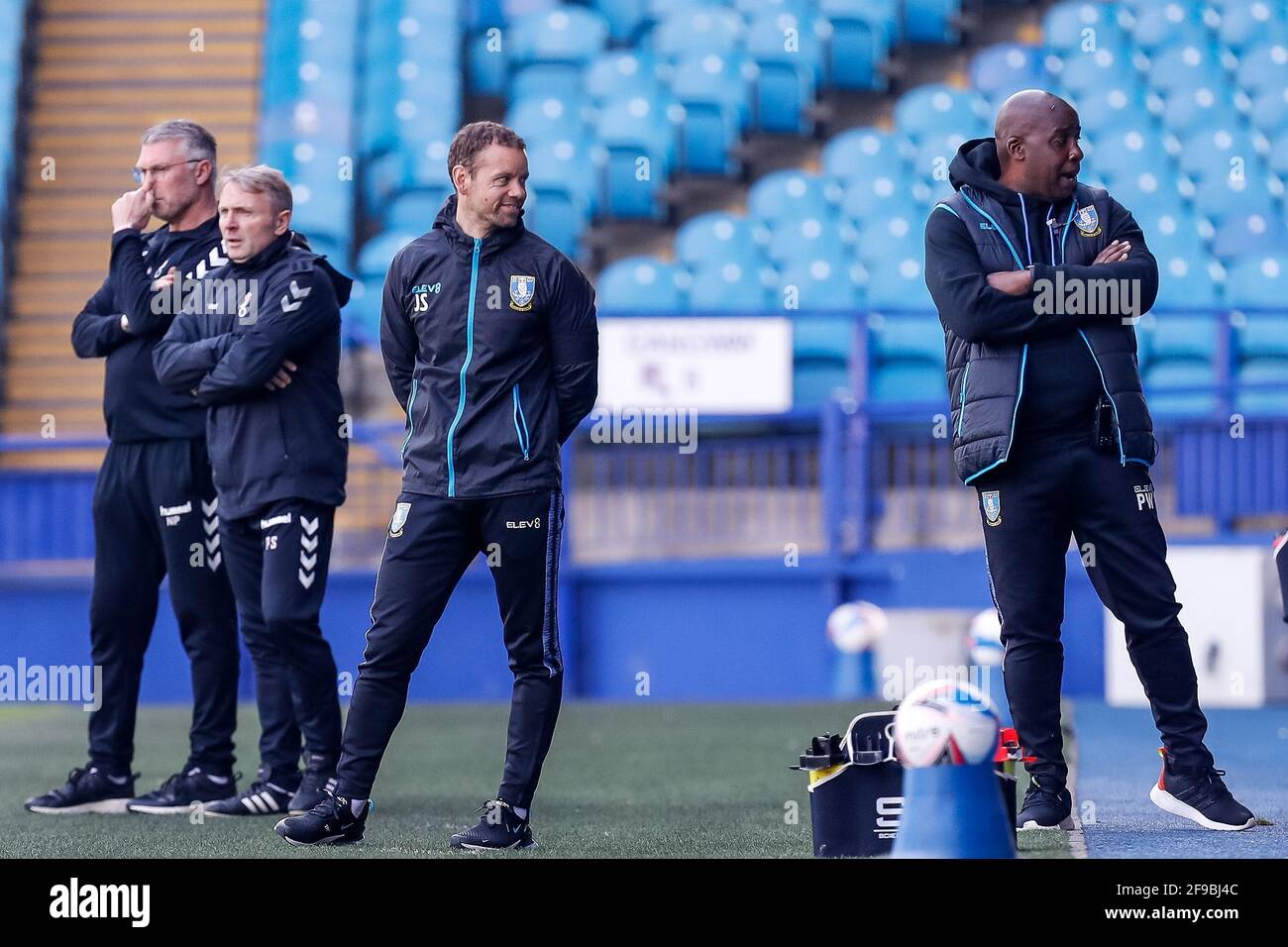 Sheffield, UK. 17th Apr, 2021. Sheffield Wednesday assistant manager ...