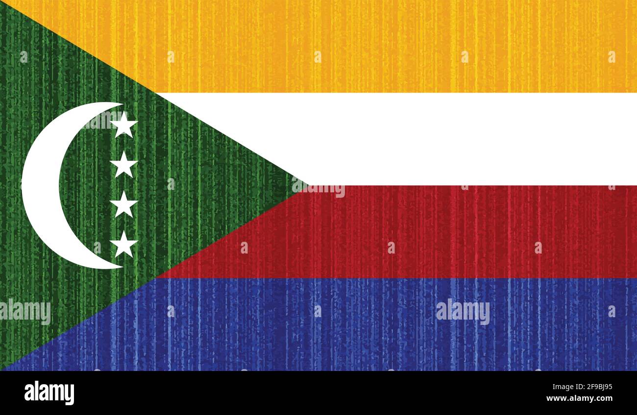 Comoros map and comoros flag vector drawing Stock Vector Images - Alamy