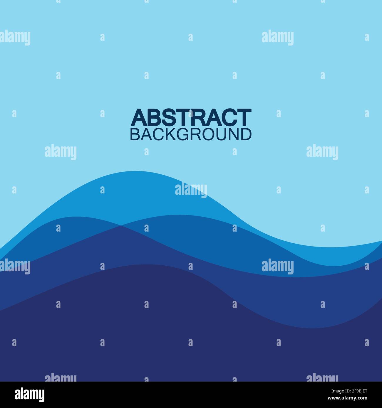 Blue wave vector abstract background flat design stock illustration ...