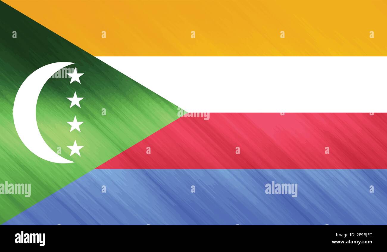 Comoros national flag created in grunge style Stock Vector Image & Art ...