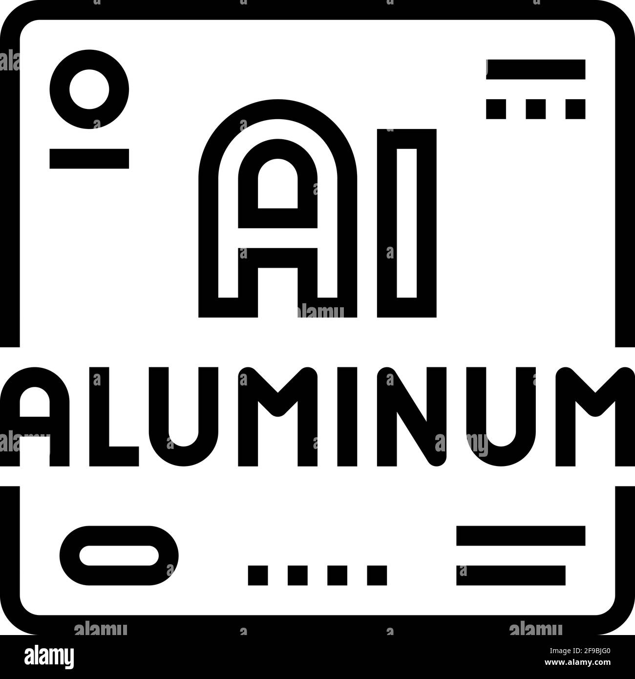 aluminium chemical material line icon vector illustration Stock Vector ...