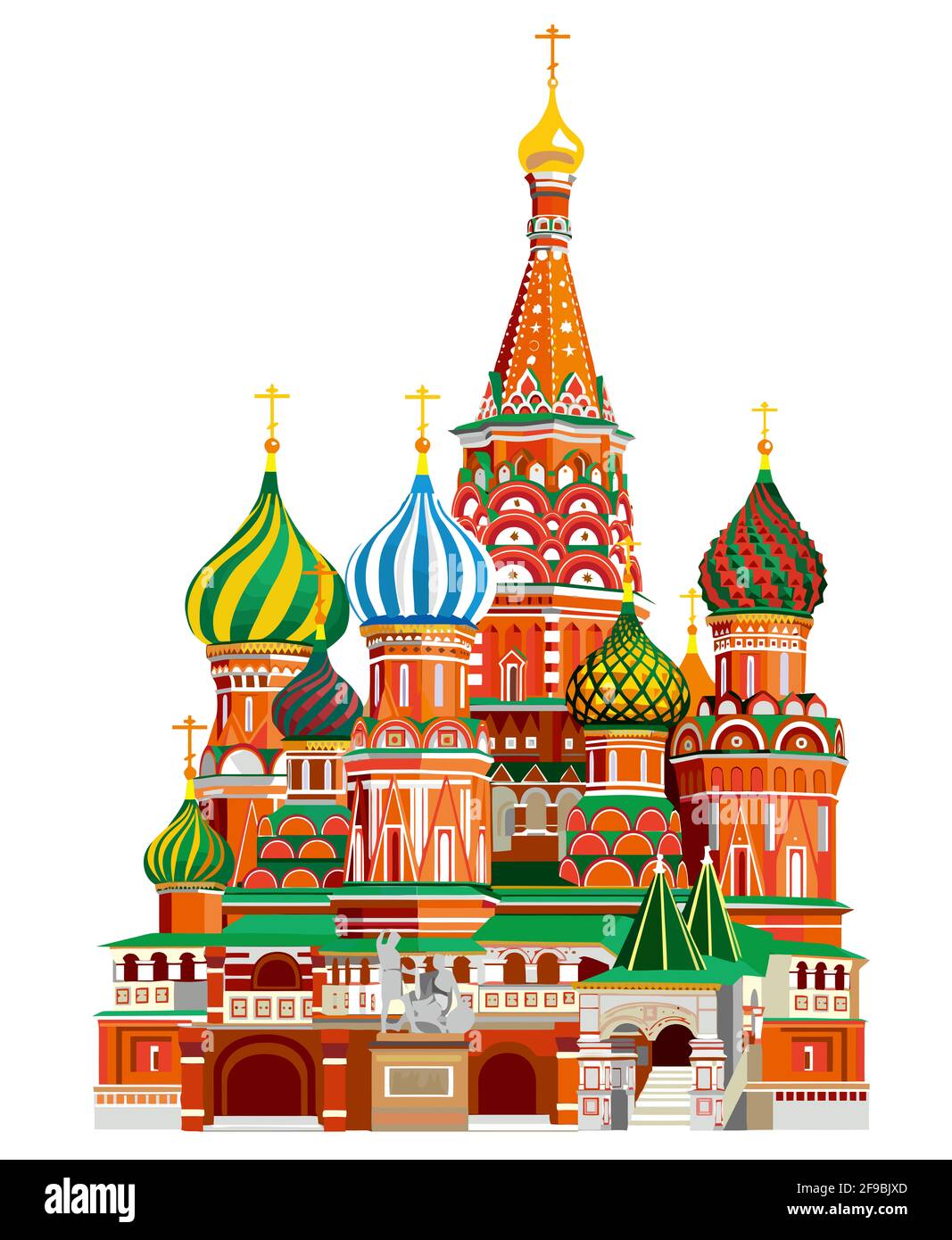 Illustration st basils cathedral Cut Out Stock Images & Pictures - Alamy