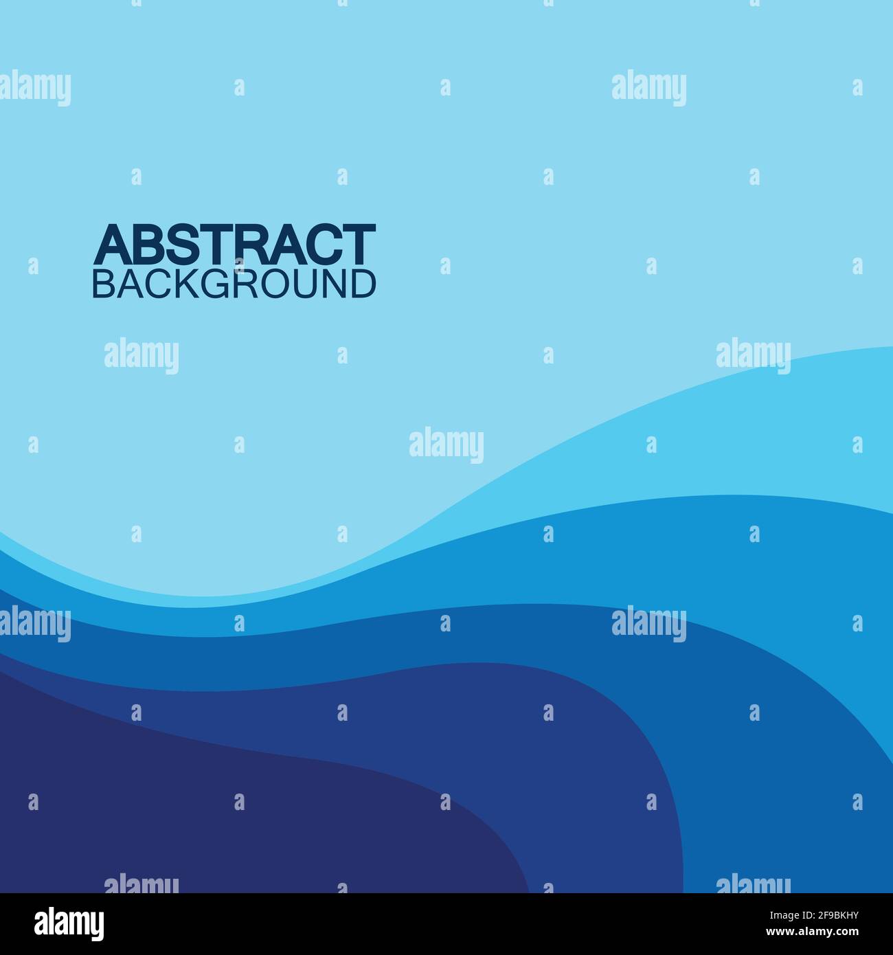 Blue wave vector abstract background flat design stock illustration ...