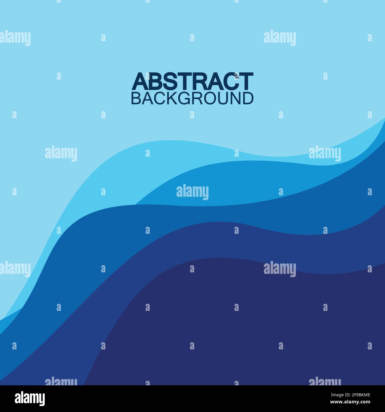 Blue wave vector abstract background flat design stock illustration ...