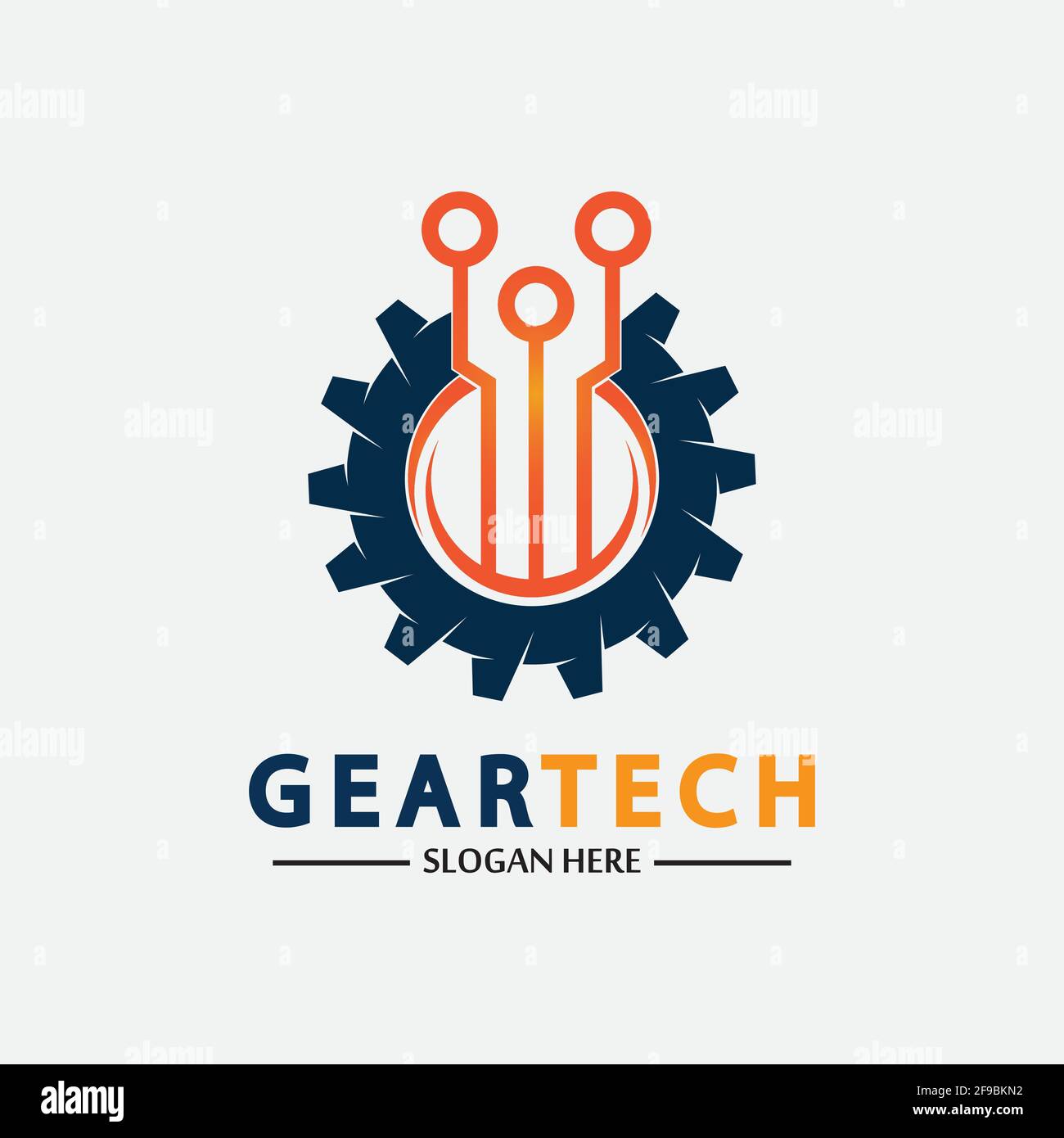 Tech gear logo vector design template. Technology Logo Template Design ...