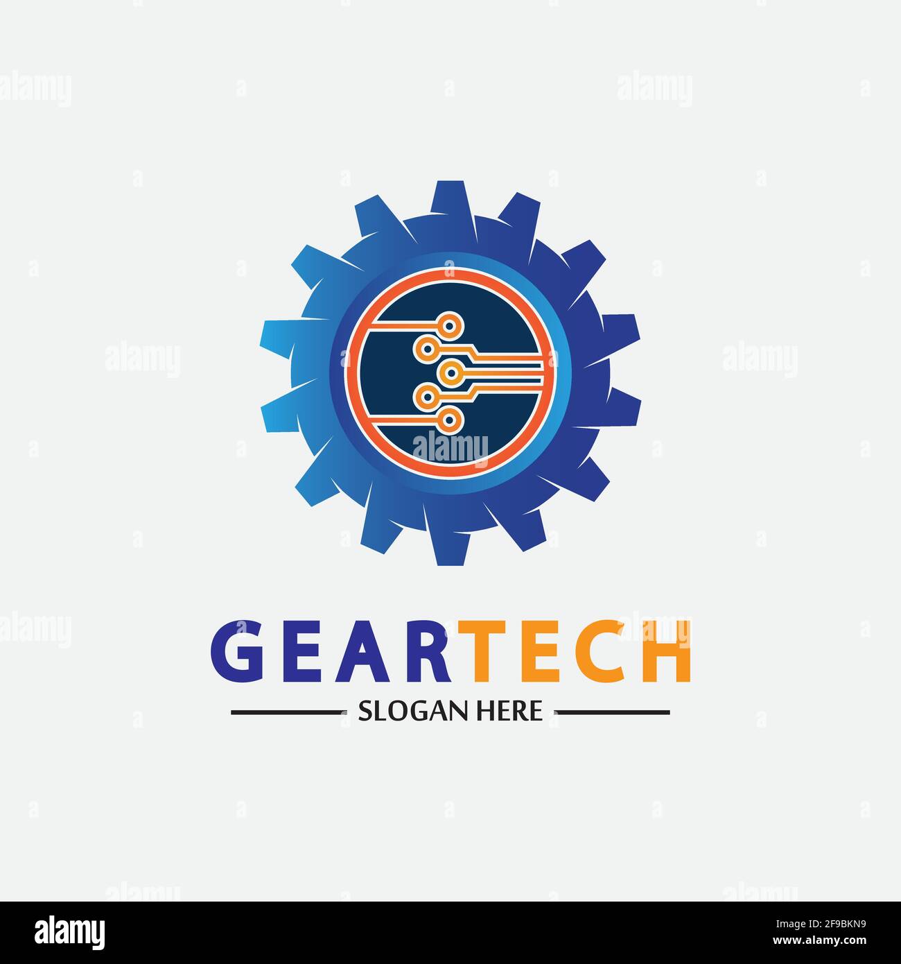 Tech gear logo vector design template. Technology Logo Template Design ...