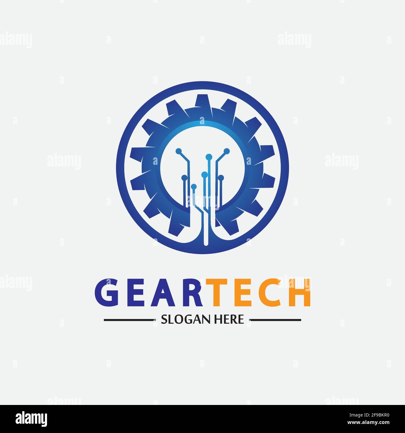 Tech gear logo vector design template. Technology Logo Template Design ...