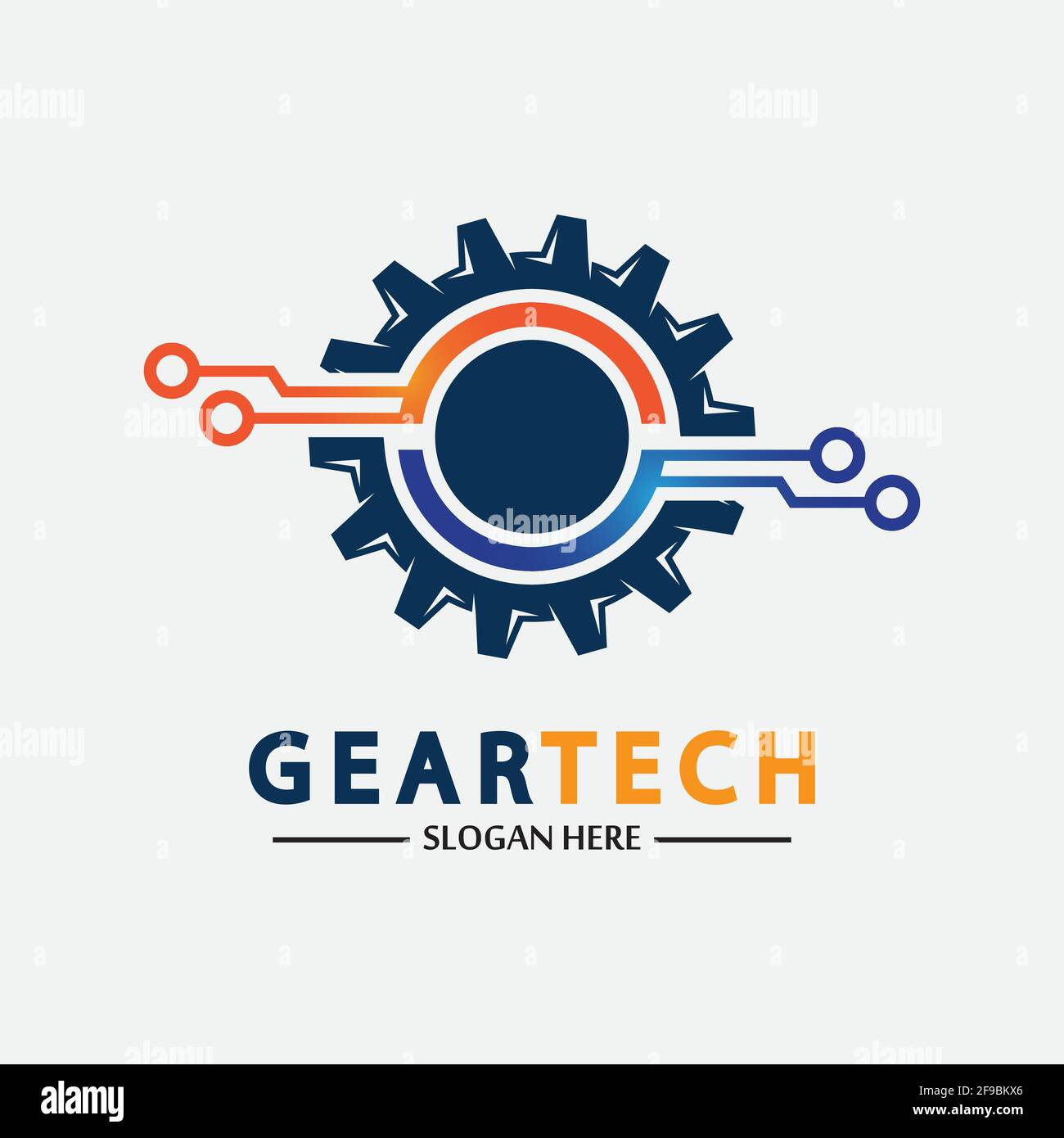Tech gear logo vector design template. Technology Logo Template Design ...