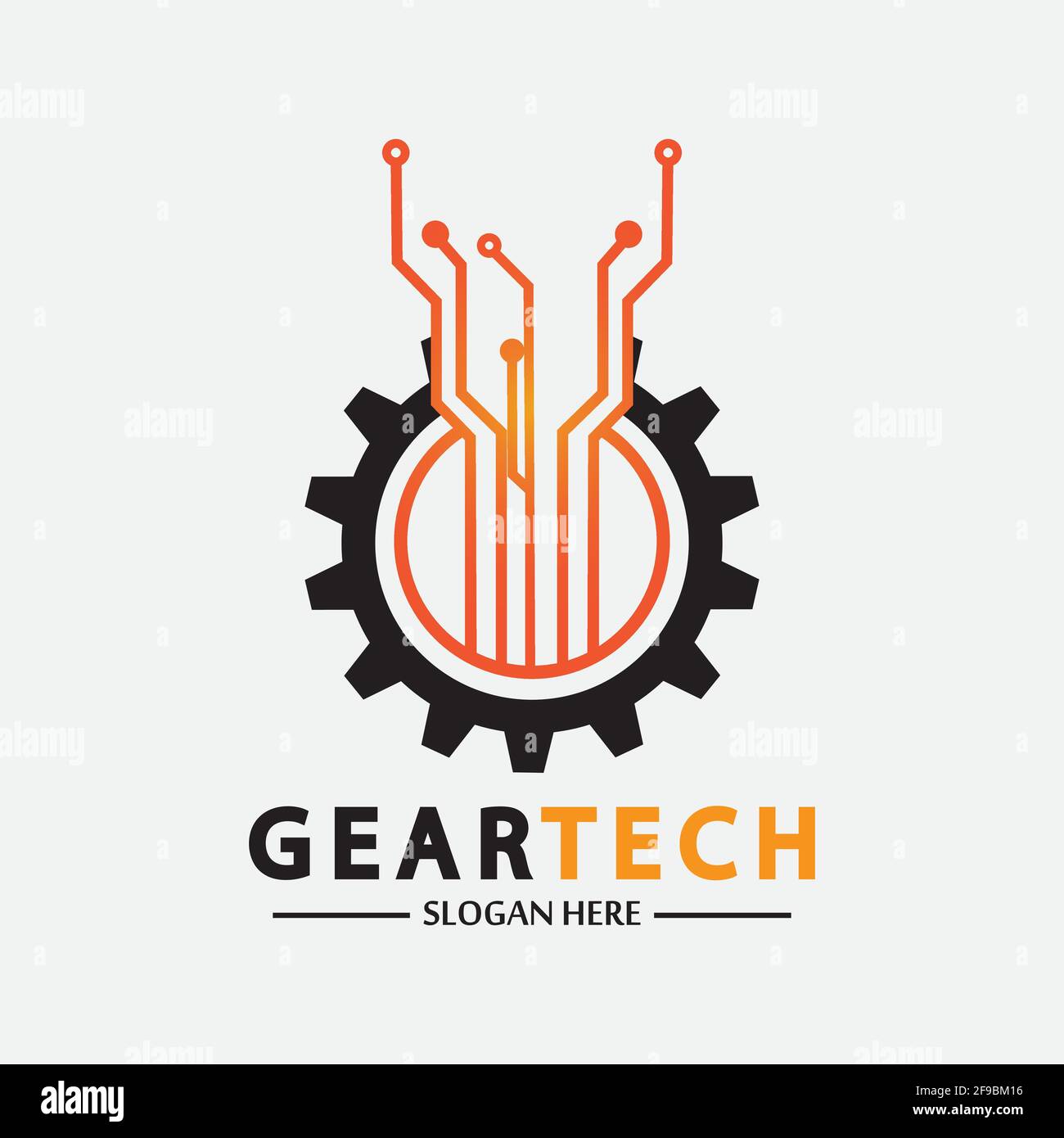 Tech gear logo vector design template. Technology Logo Template Design ...