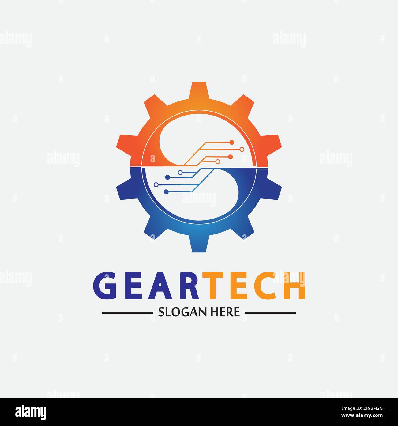 Tech gear logo vector design template. Technology Logo Template Design ...