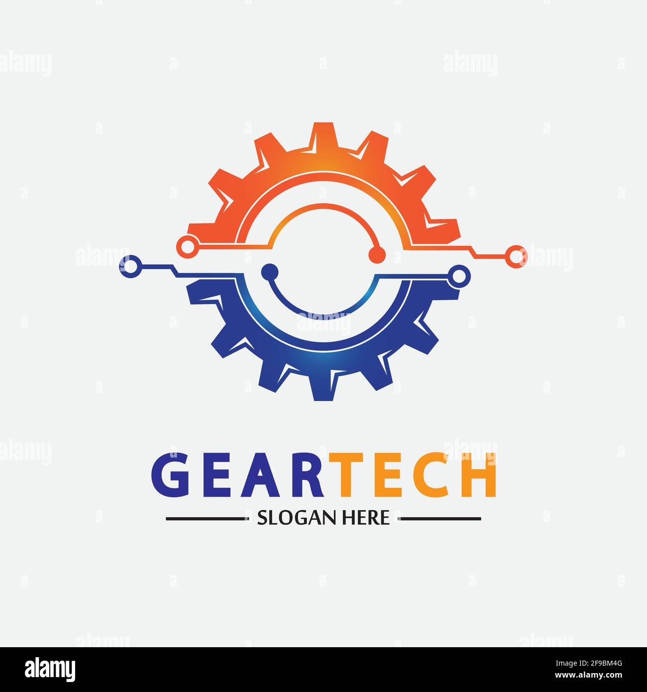 Tech gear logo vector design template. Technology Logo Template Design ...