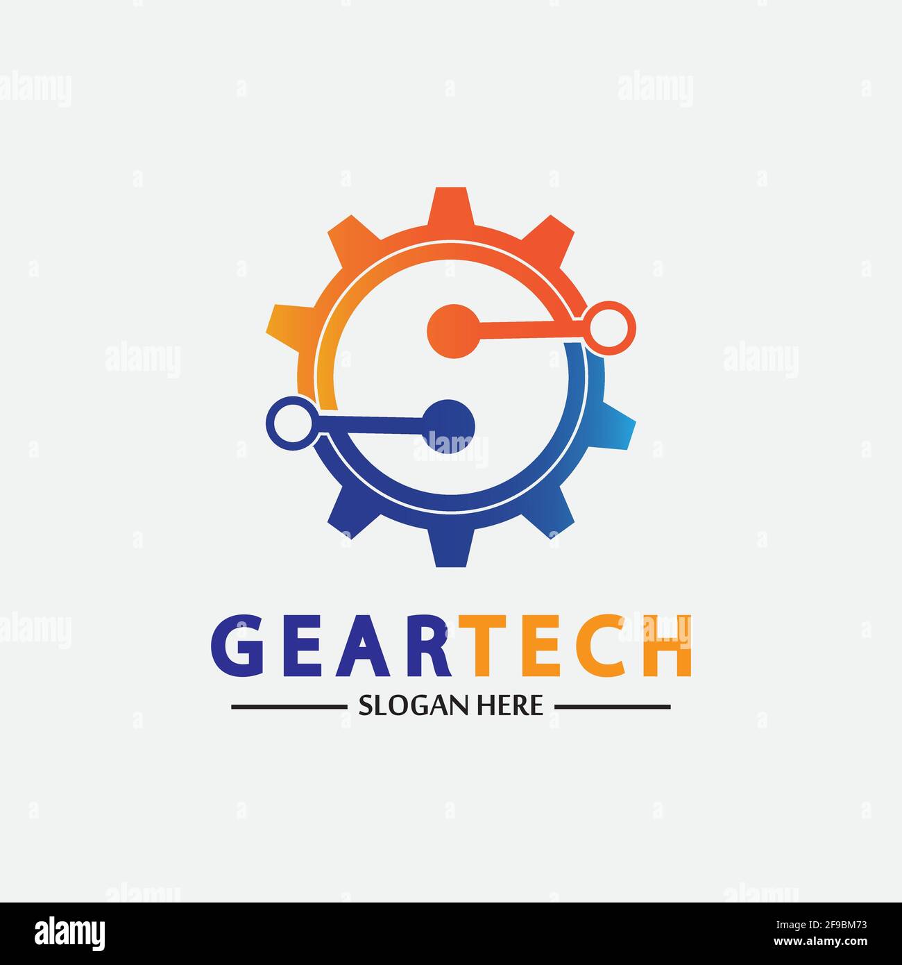 Tech gear logo vector design template. Technology Logo Template Design ...