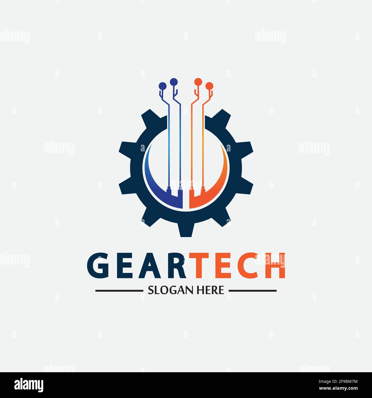 Tech gear logo vector design template. Technology Logo Template Design ...