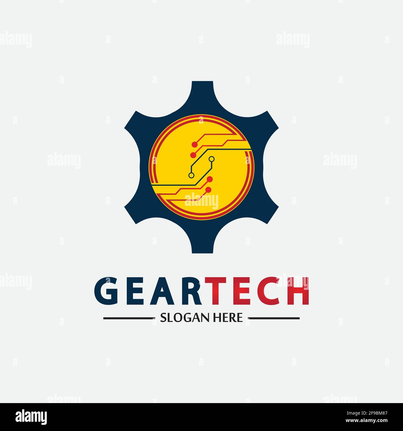 Tech gear logo vector design template. Technology Logo Template Design ...