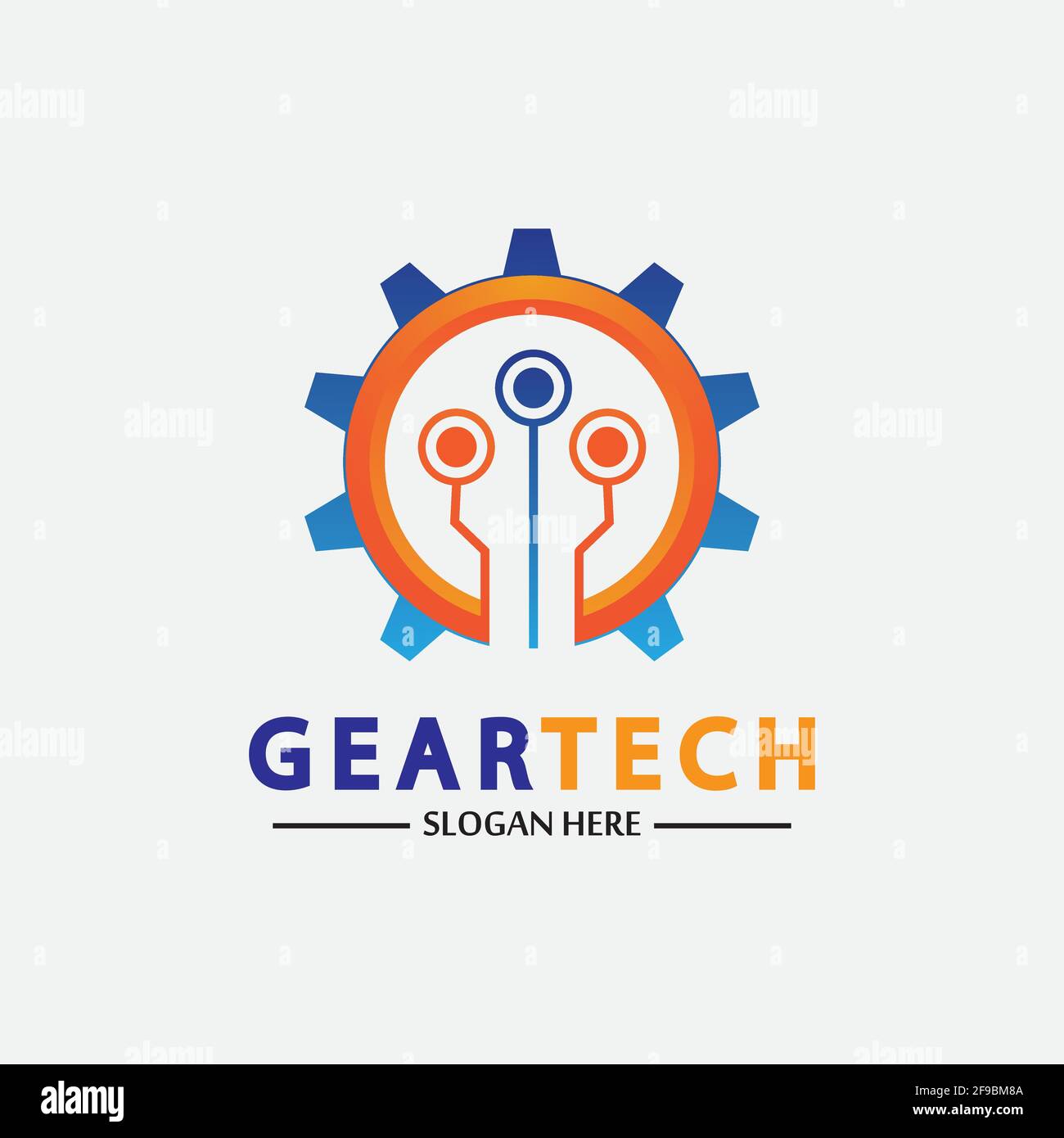 Tech gear logo vector design template. Technology Logo Template Design ...