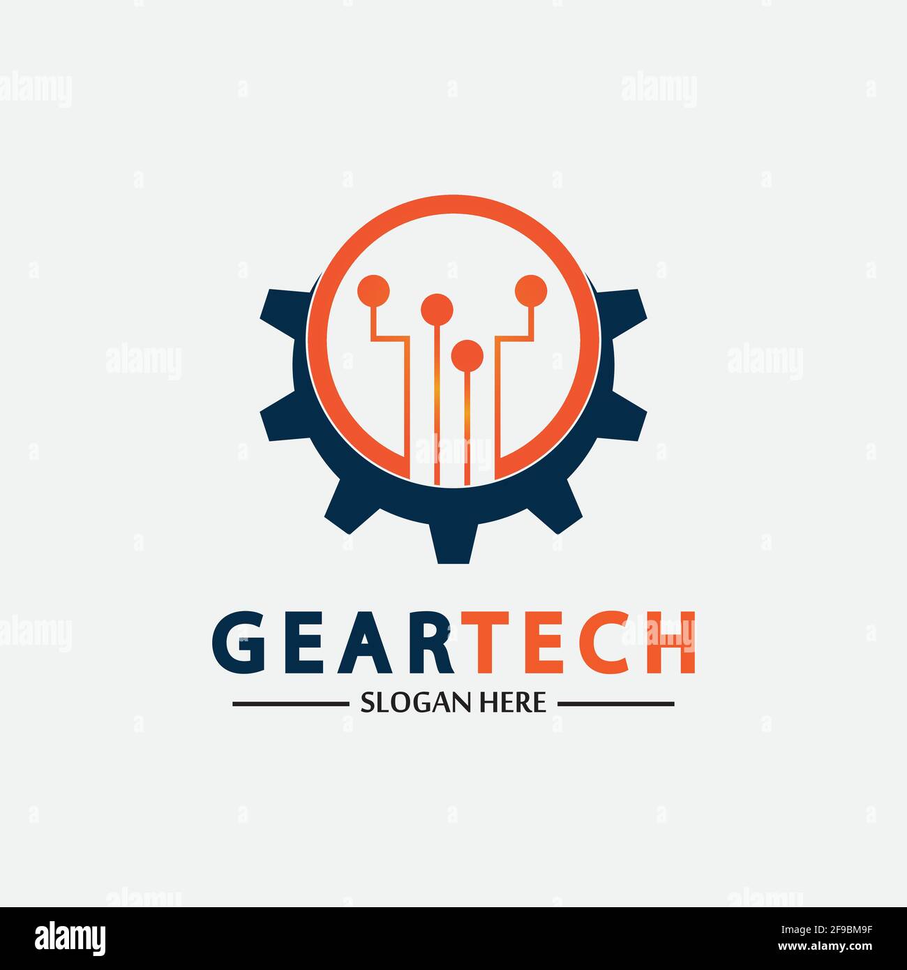 Tech gear logo vector design template. Technology Logo Template Design ...