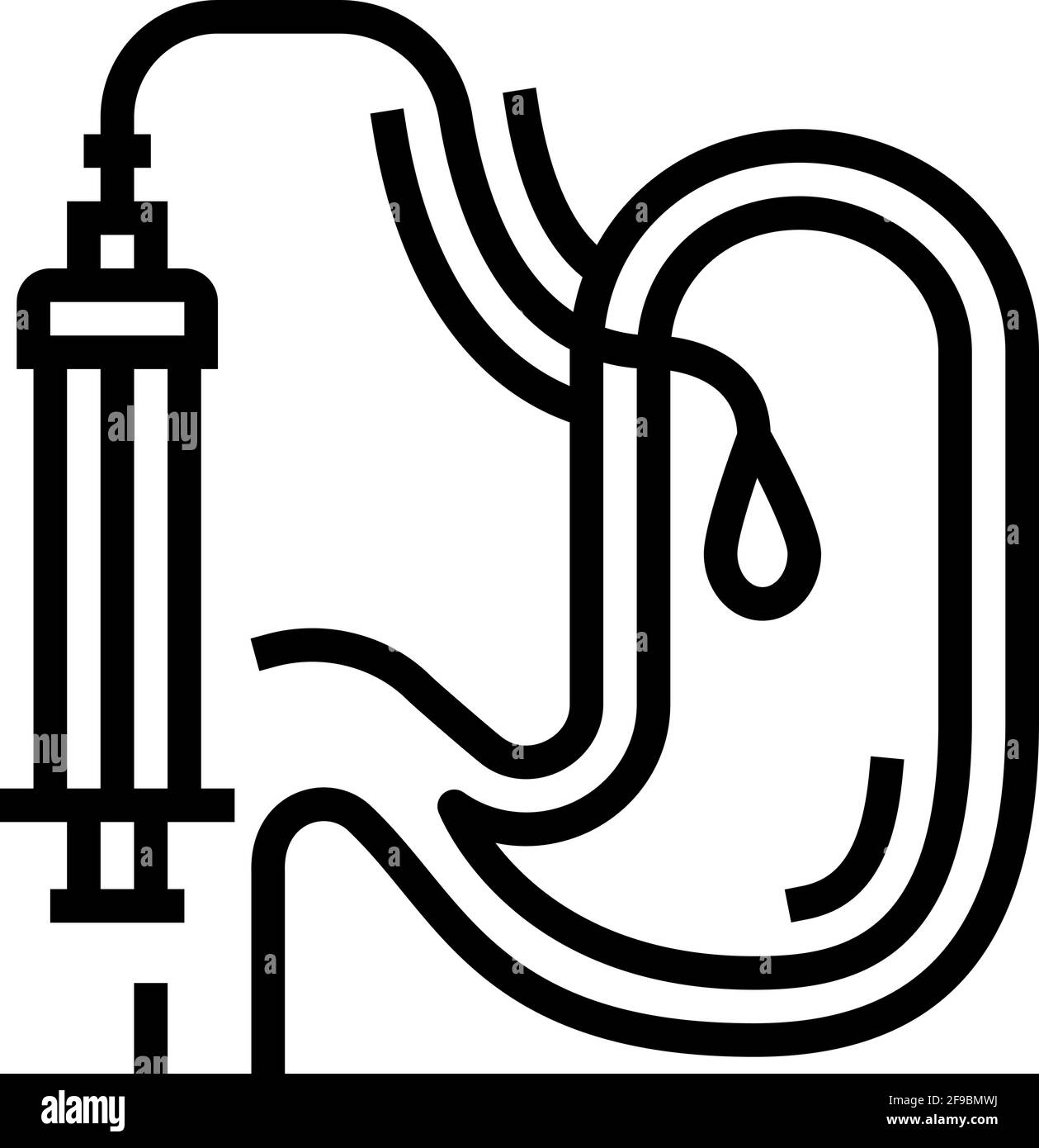 treatment bariatric line icon vector illustration Stock Vector Image ...