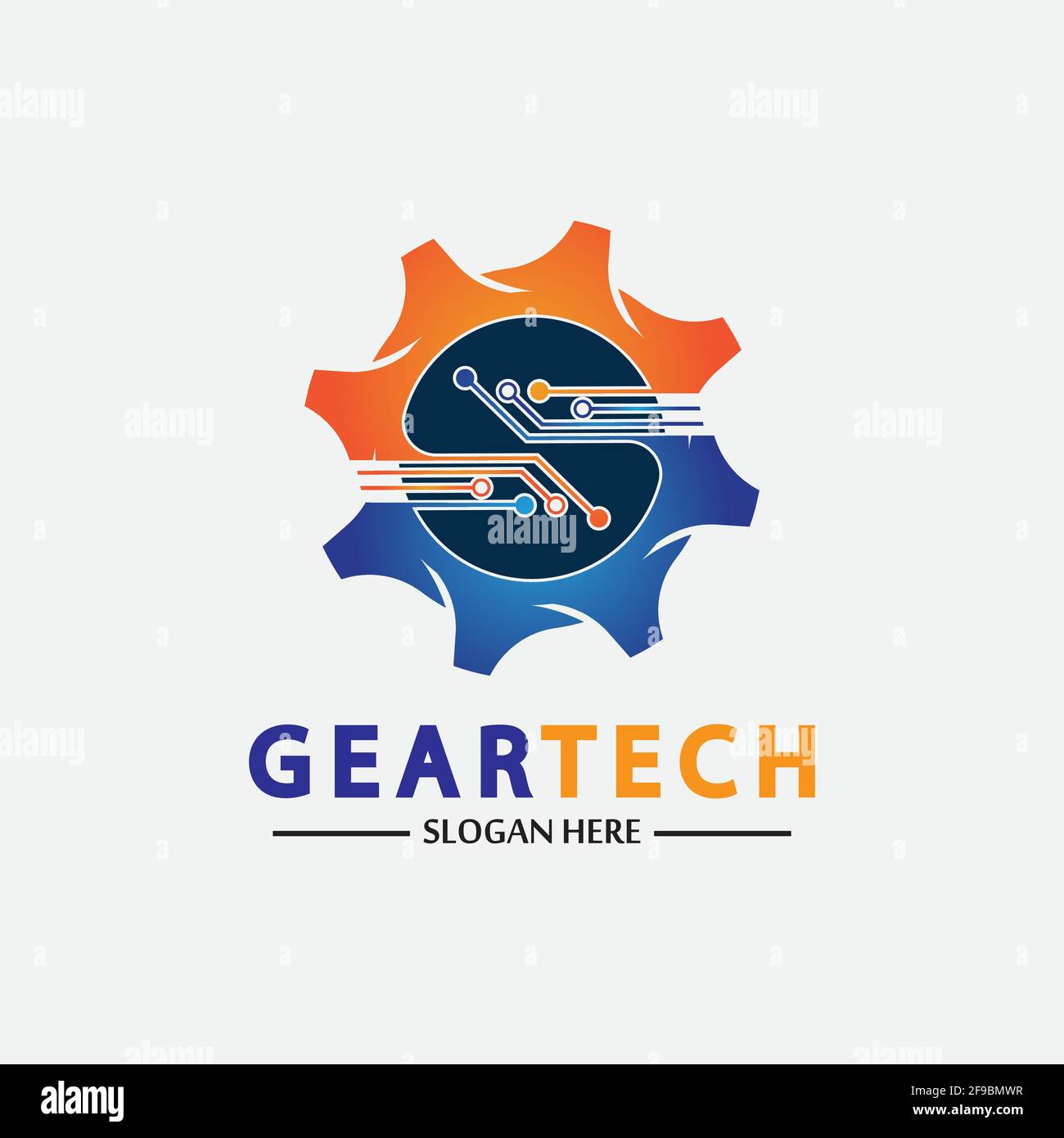 Tech gear logo vector design template. Technology Logo Template Design ...