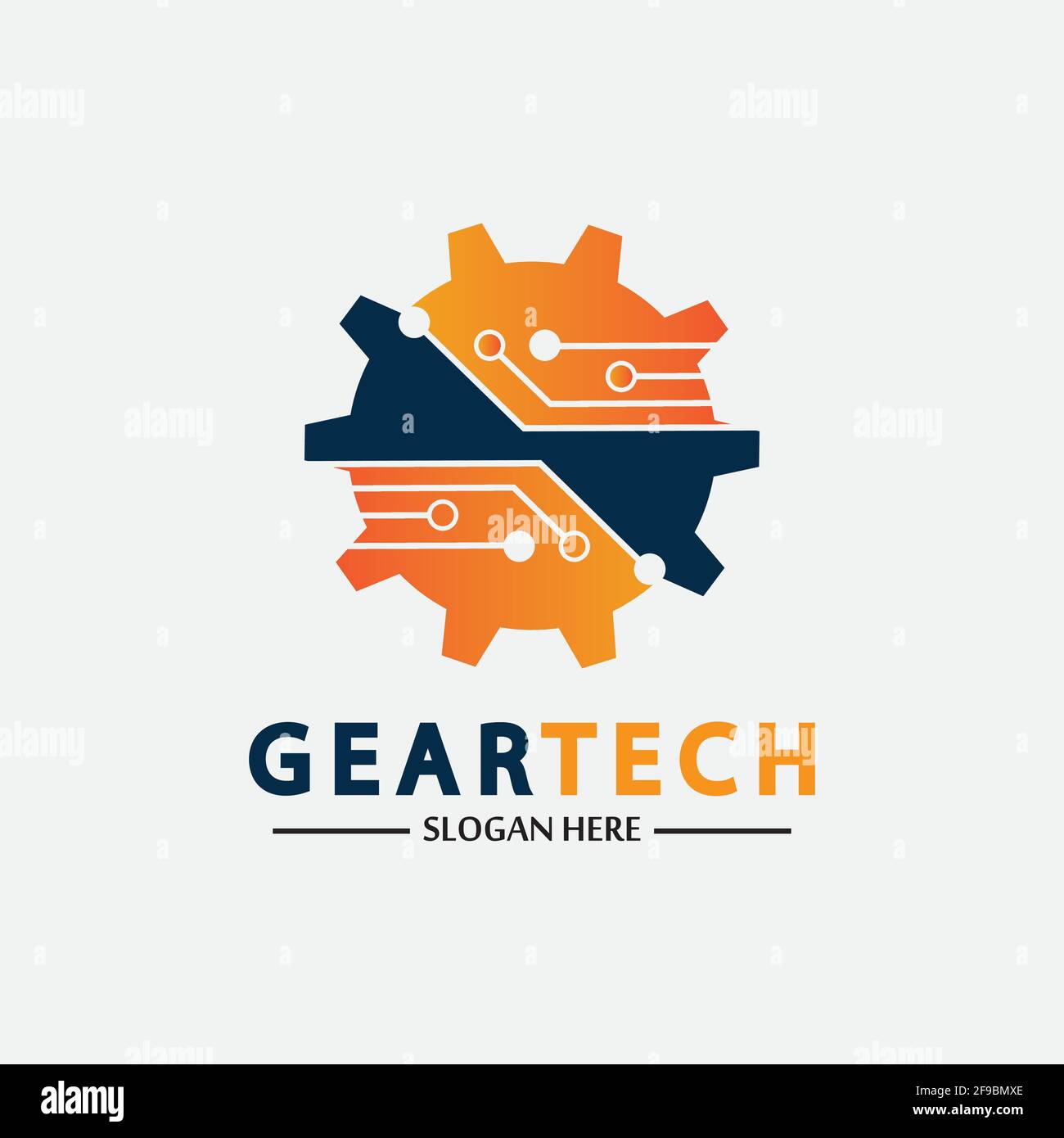 Tech gear logo vector design template. Technology Logo Template Design ...