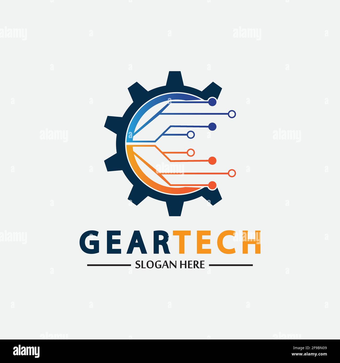 Tech gear logo vector design template. Technology Logo Template Design ...