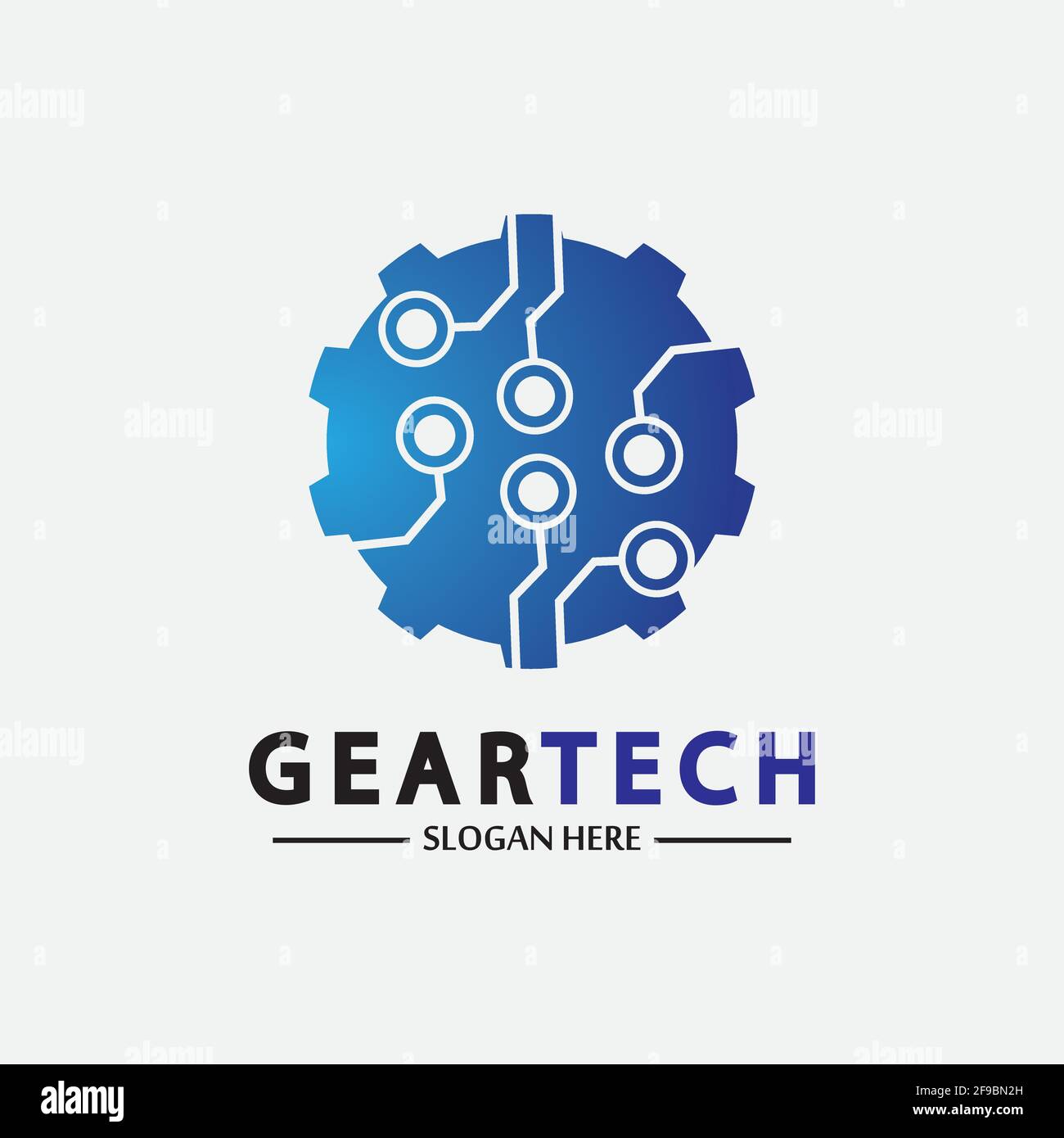 Tech gear logo vector design template. Technology Logo Template Design ...