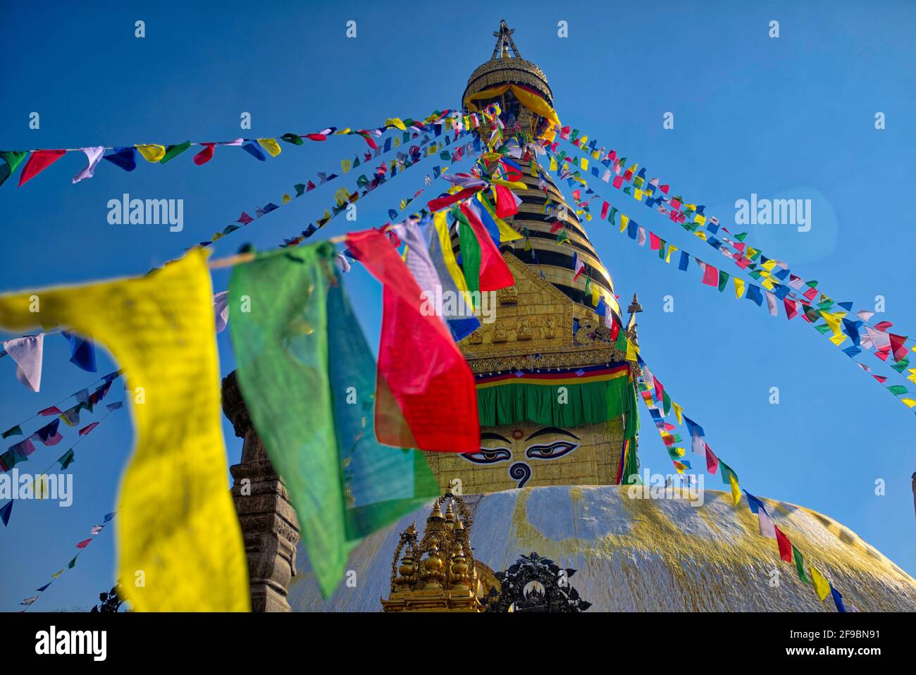 These are Buddha Eyes (also known as Wisdom Eyes), and they look out in ...