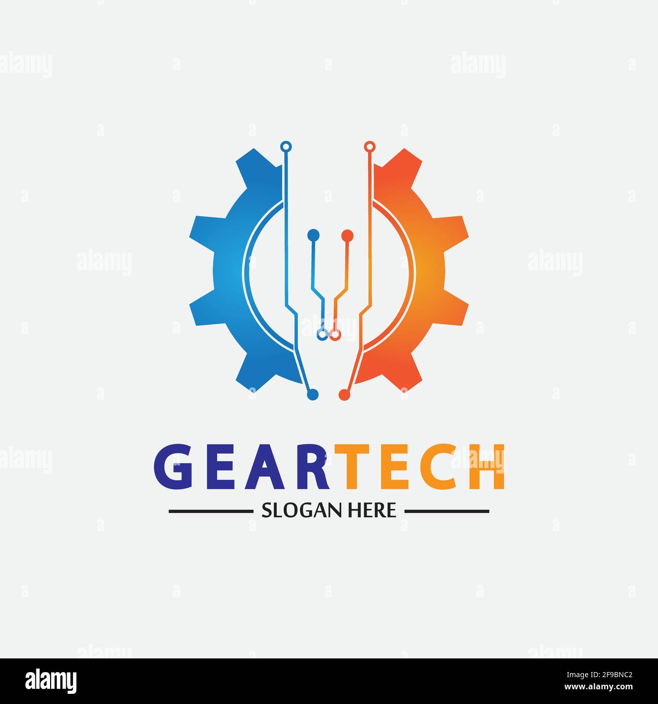 Tech gear logo vector design template. Technology Logo Template Design ...