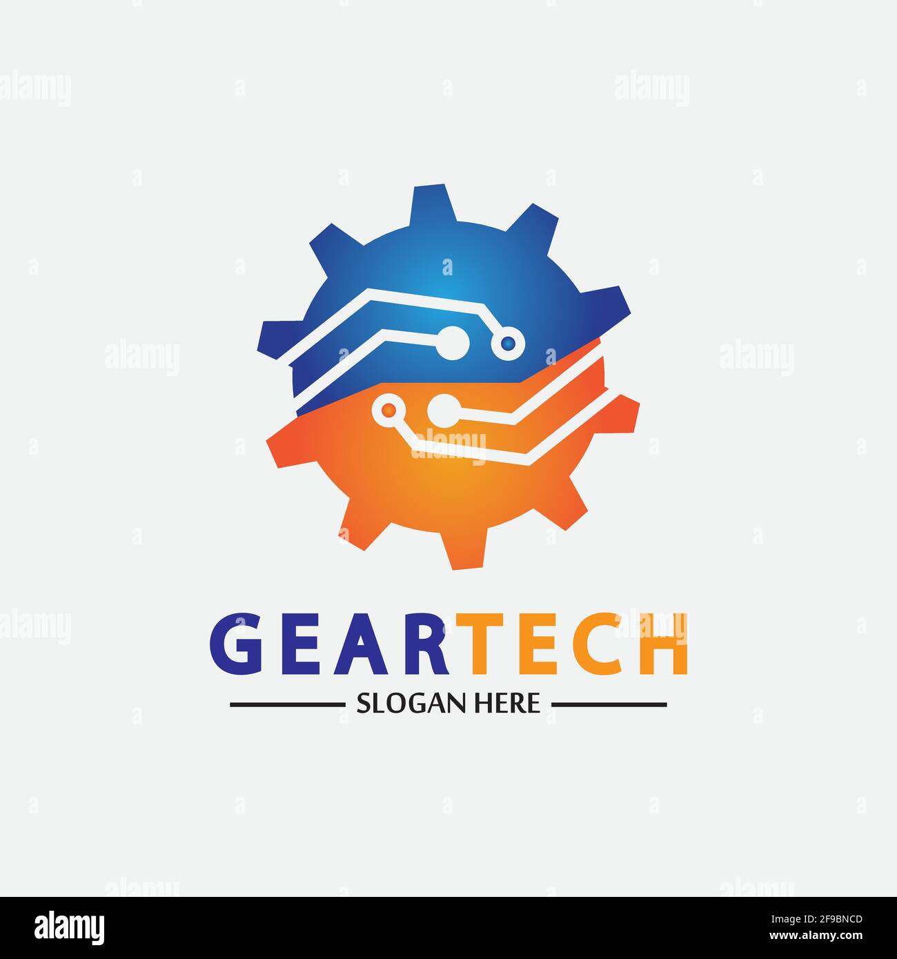 Tech gear logo vector design template. Technology Logo Template Design ...