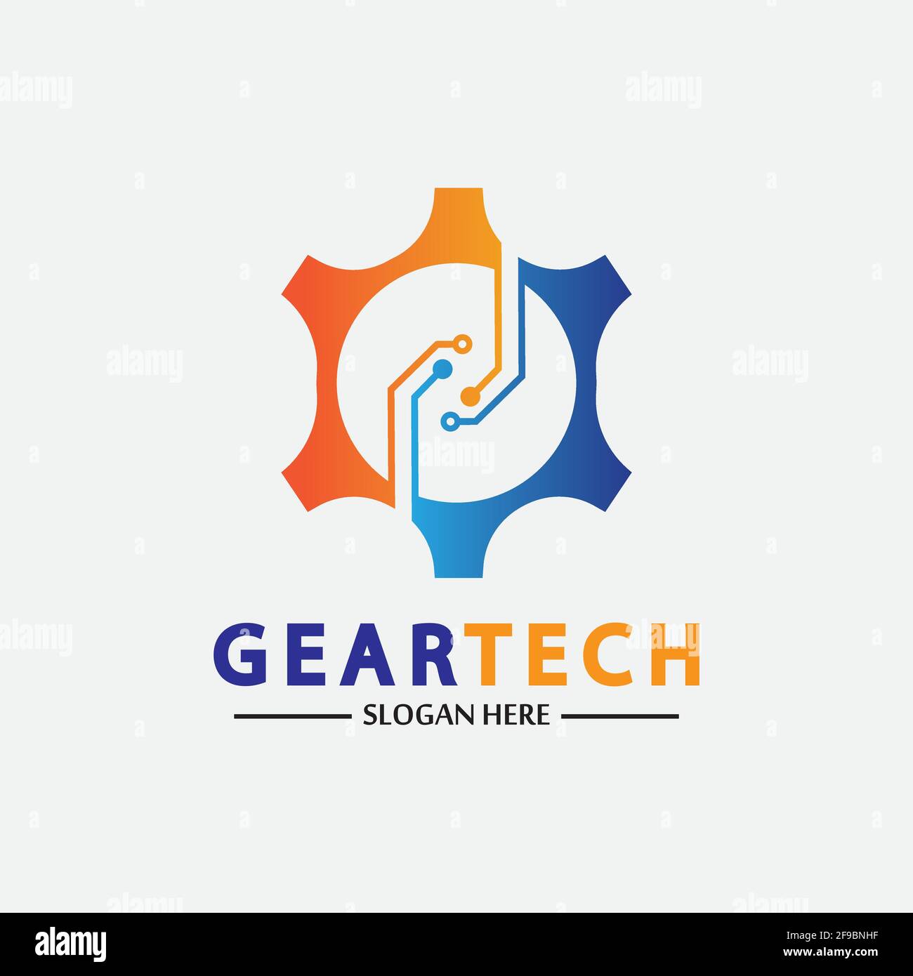Tech gear logo vector design template. Technology Logo Template Design ...