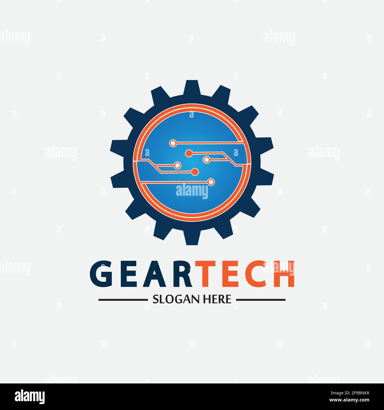 Tech gear logo vector design template. Technology Logo Template Design ...