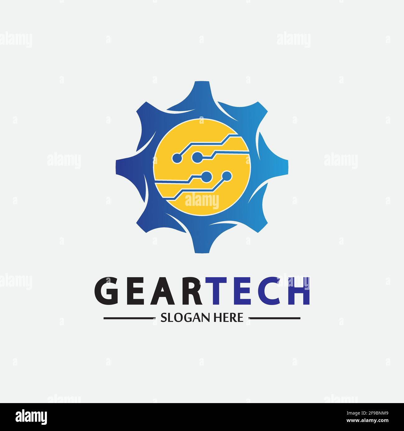 Tech gear logo vector design template. Technology Logo Template Design ...