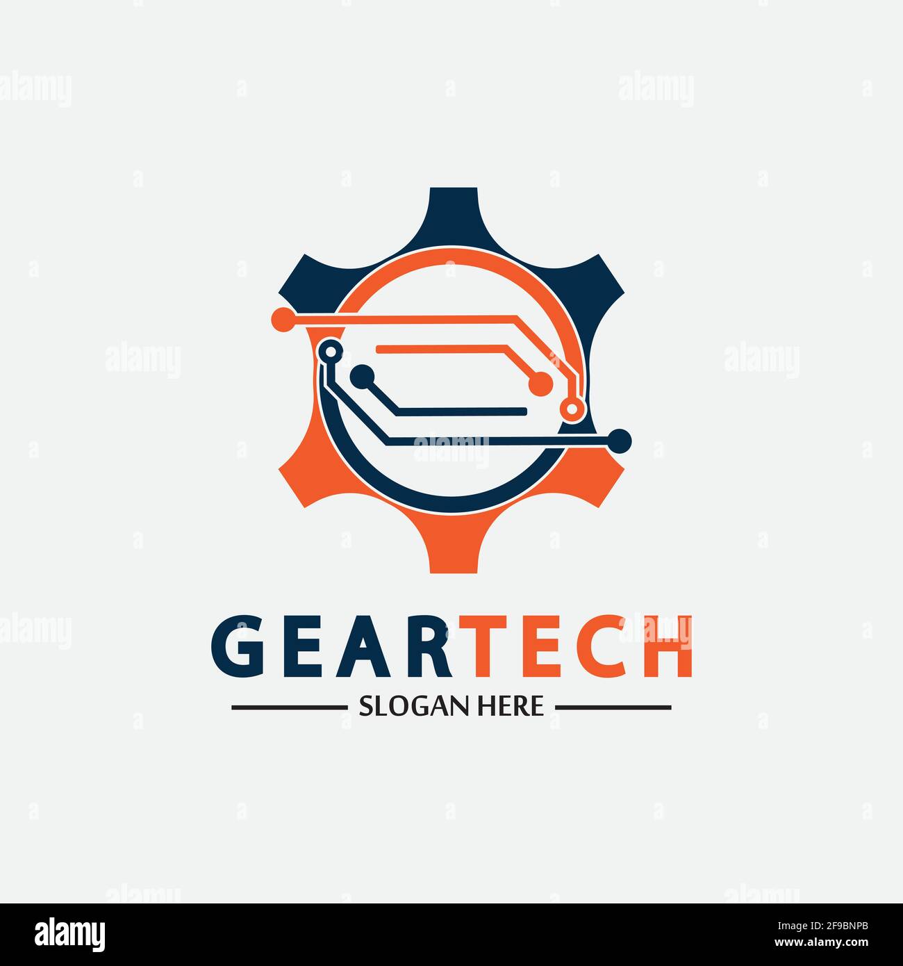 Tech gear logo vector design template. Technology Logo Template Design Vector, Emblem, Design ...