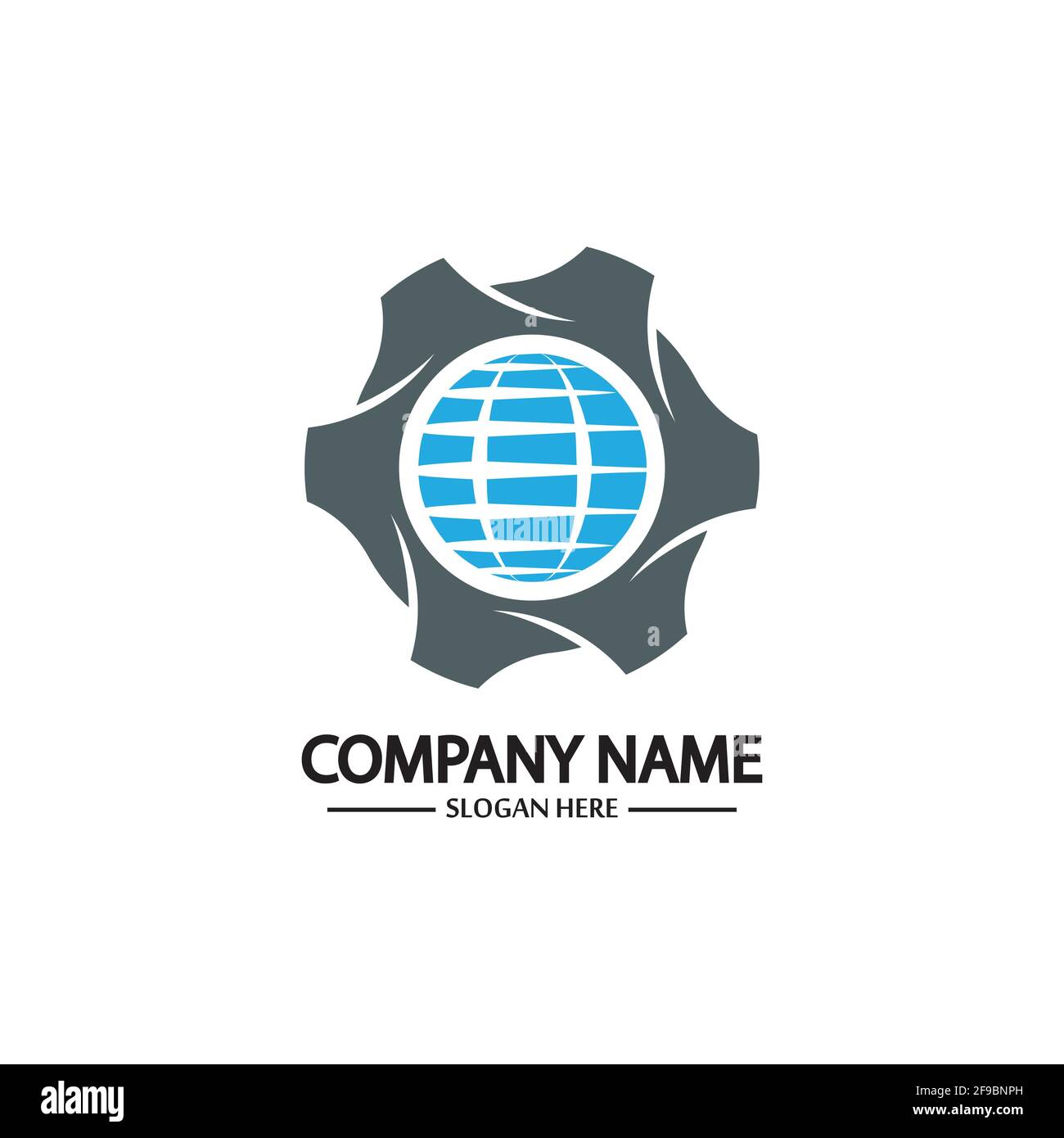 Global Engineer World Gear Logo Design Template Stock Vector Image ...