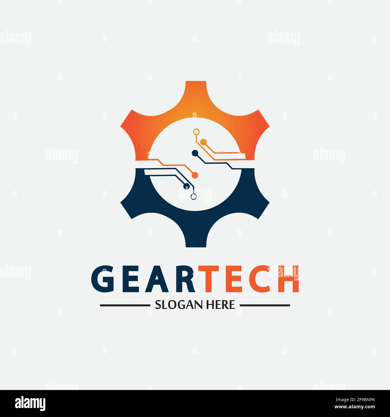 Tech gear logo vector design template. Technology Logo Template Design ...