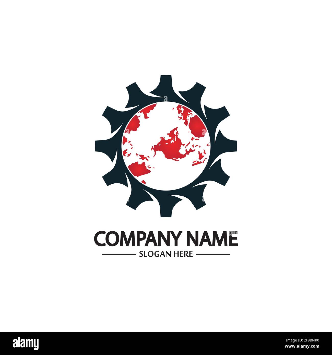 Global Engineer World Gear Logo Design Template Stock Vector Image ...
