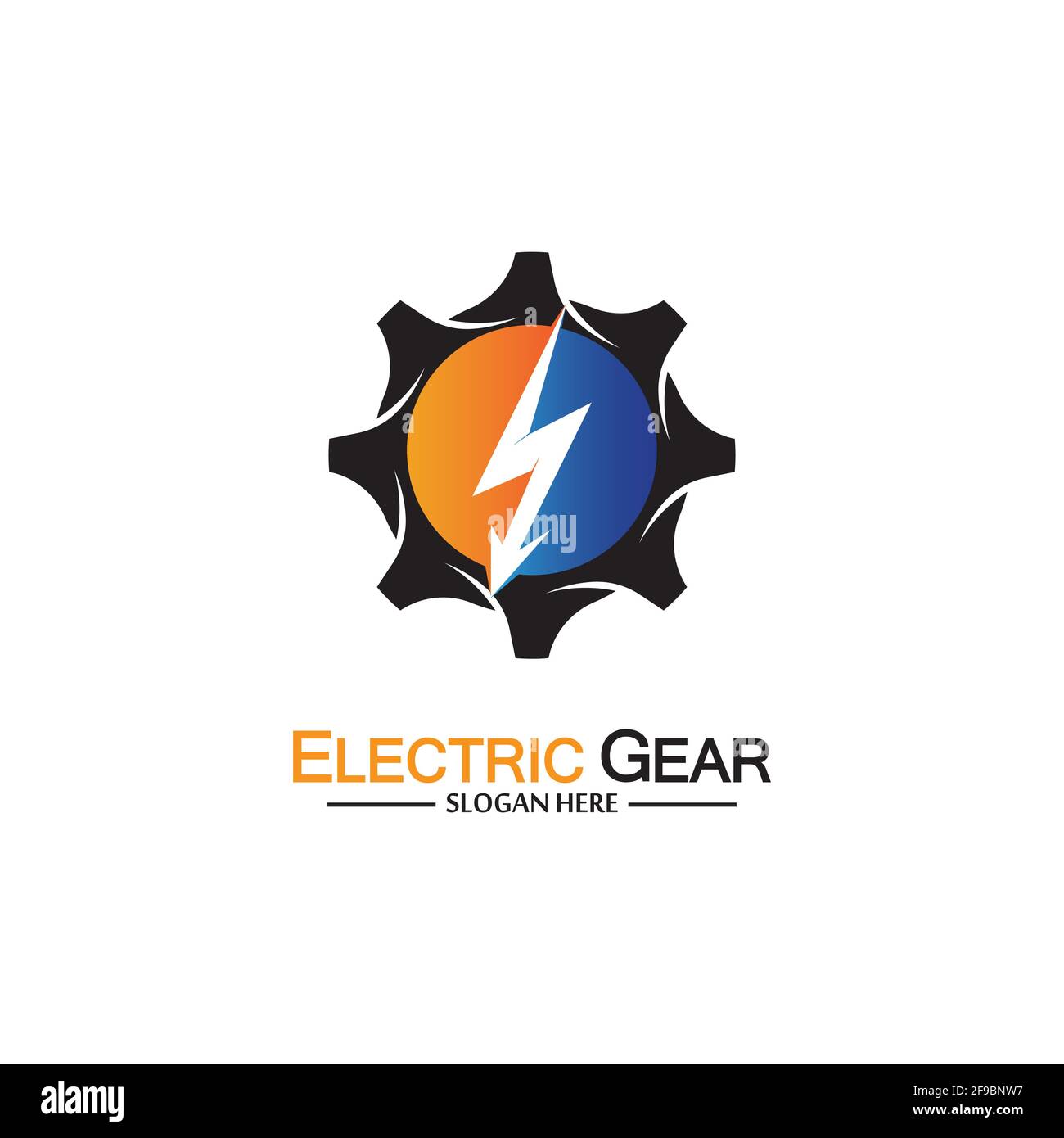 Electric gear vector logo template illustration. Suitable for business ...