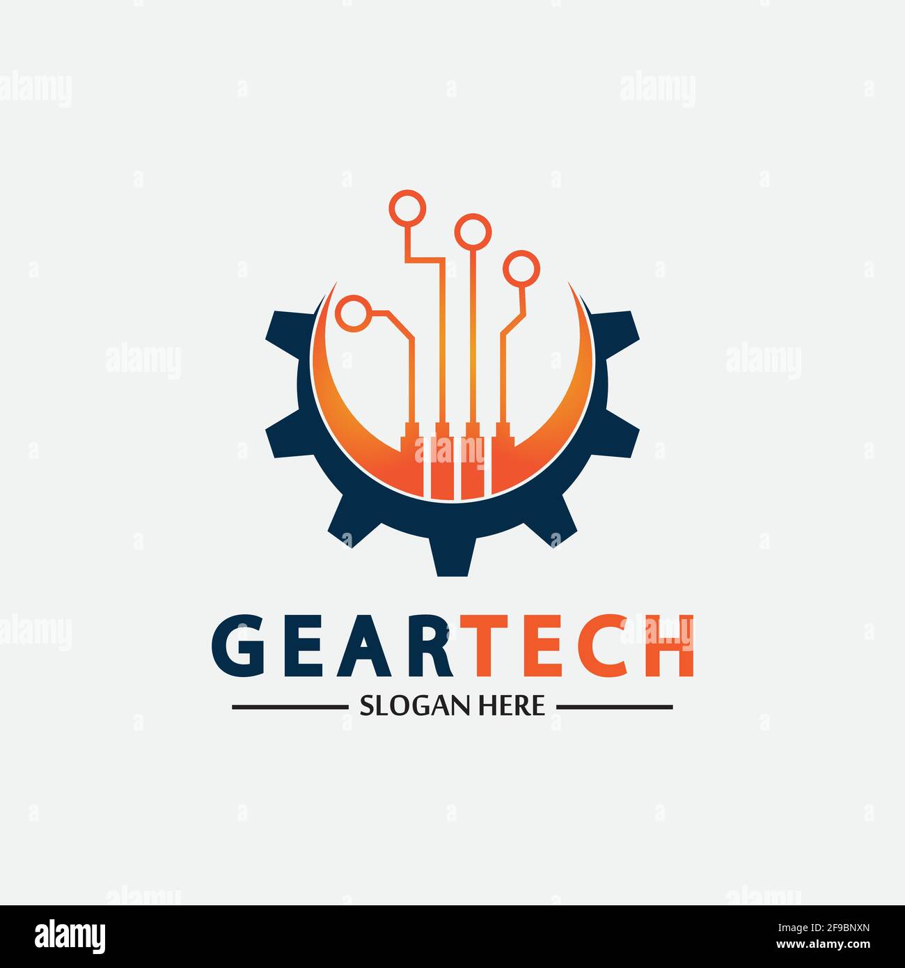 Tech gear logo vector design template. Technology Logo Template Design ...