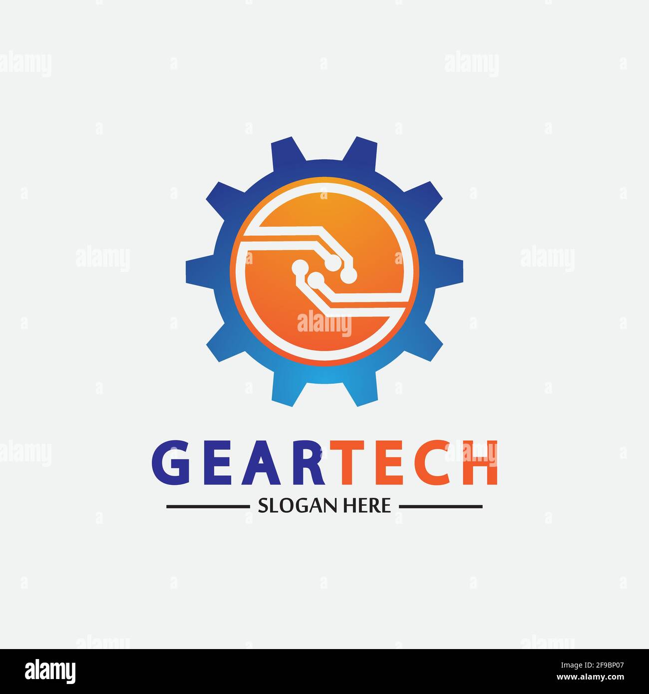 Tech gear logo vector design template. Technology Logo Template Design ...