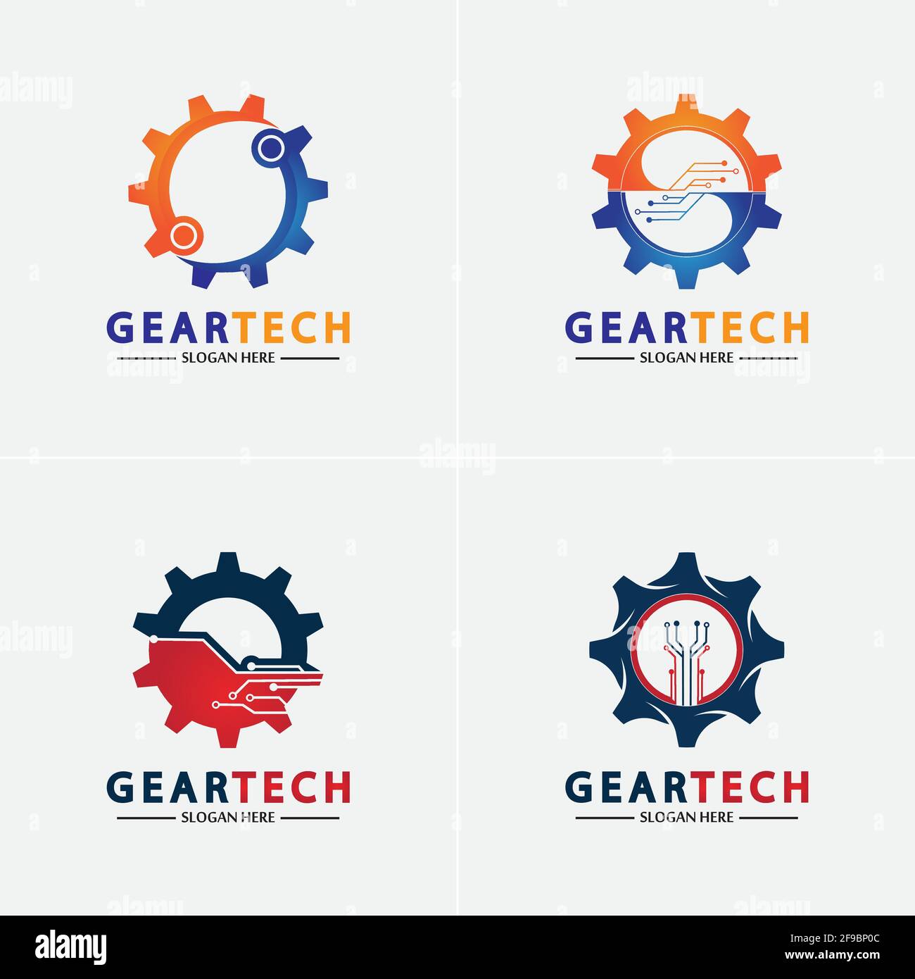 Tech gear logo vector design template. Technology Logo Template Design Vector, Emblem, Design ...
