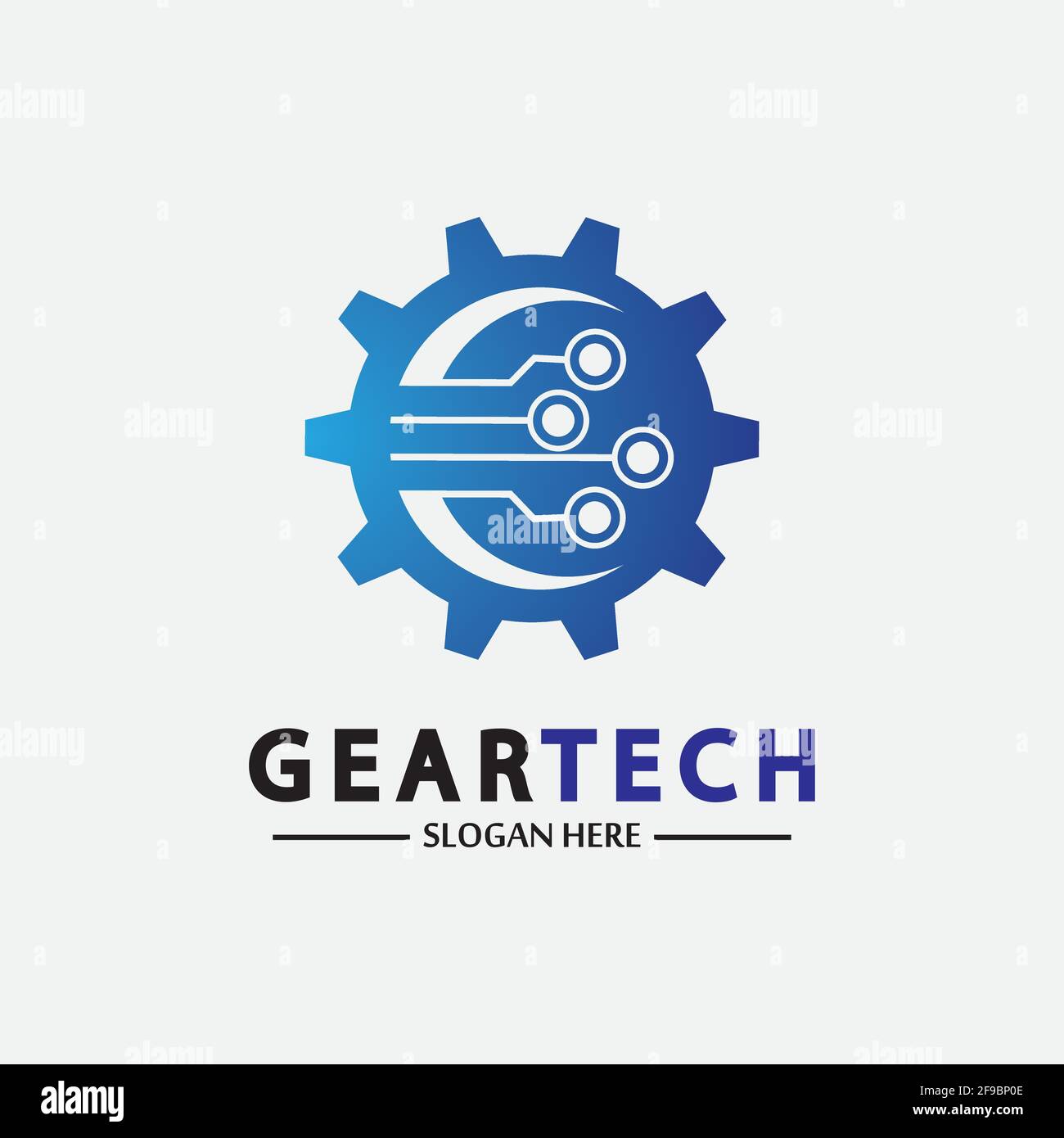 Tech gear logo vector design template. Technology Logo Template Design ...