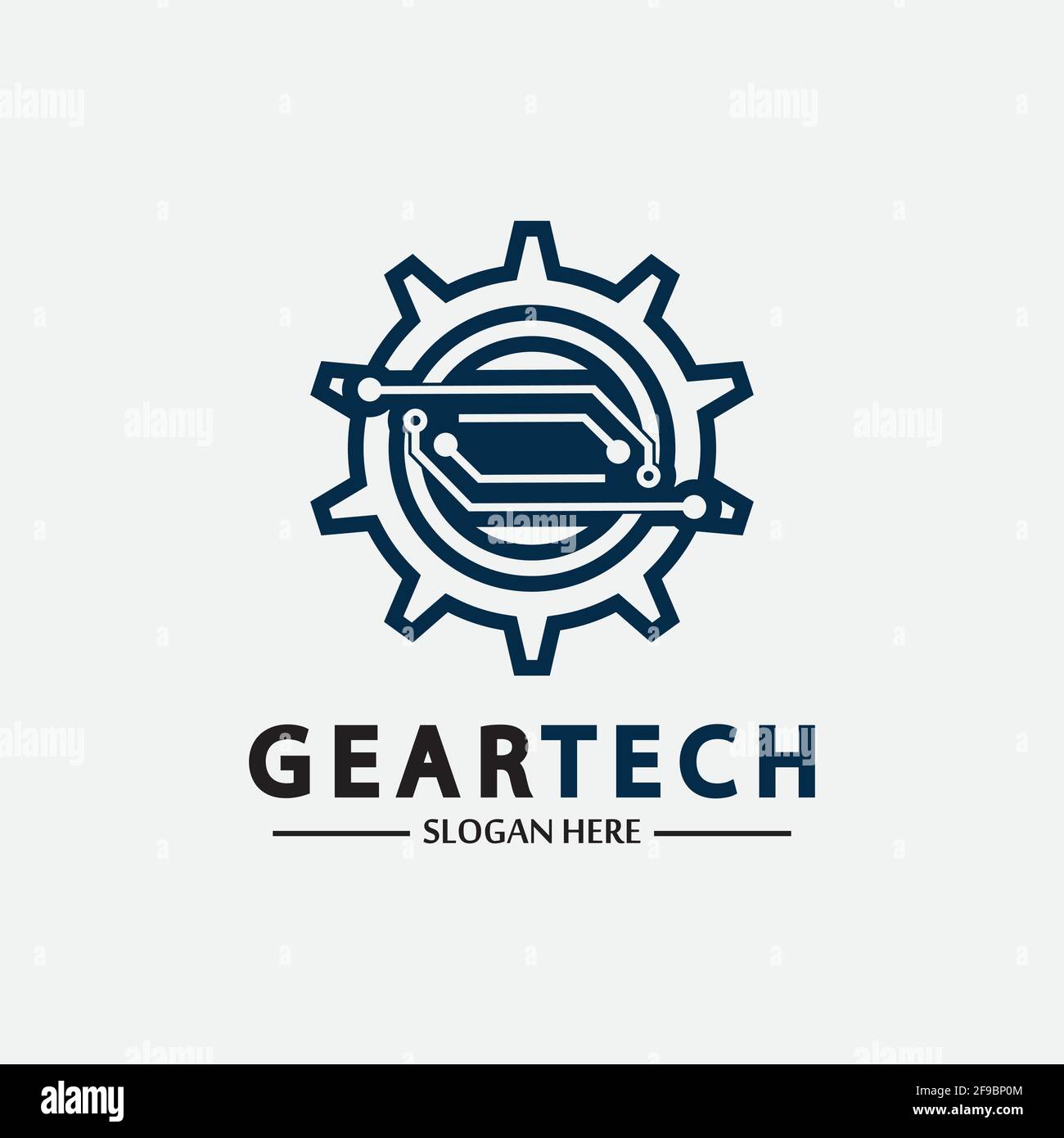 Tech gear logo vector design template. Technology Logo Template Design ...
