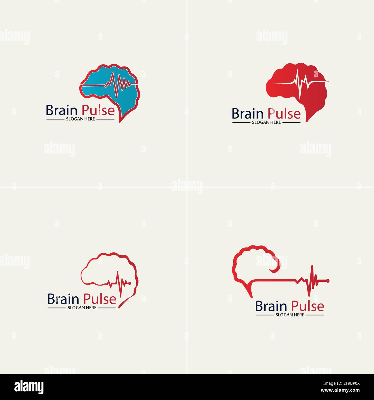 Health Brain pulse Logo Template Design Vector, Emblem, Design Concept ...