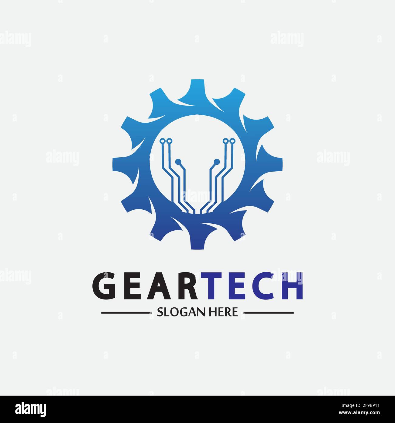 Tech gear logo vector design template. Technology Logo Template Design ...