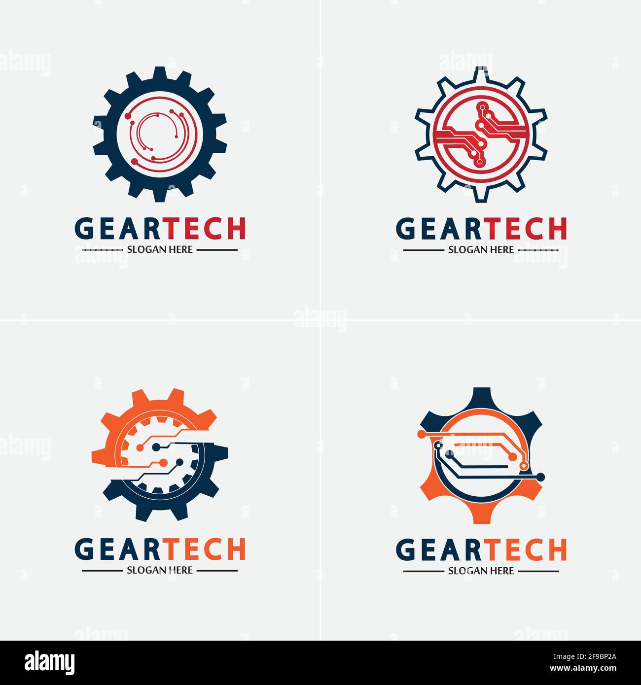Tech gear logo vector design template. Technology Logo Template Design ...