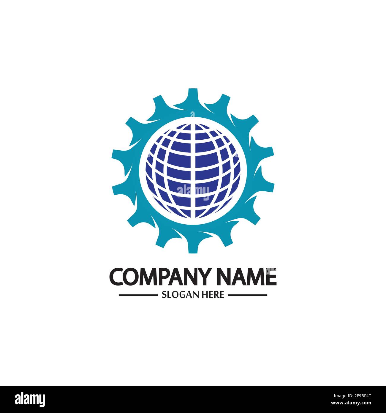 Global Engineer World Gear Logo Design Template Stock Vector Image ...