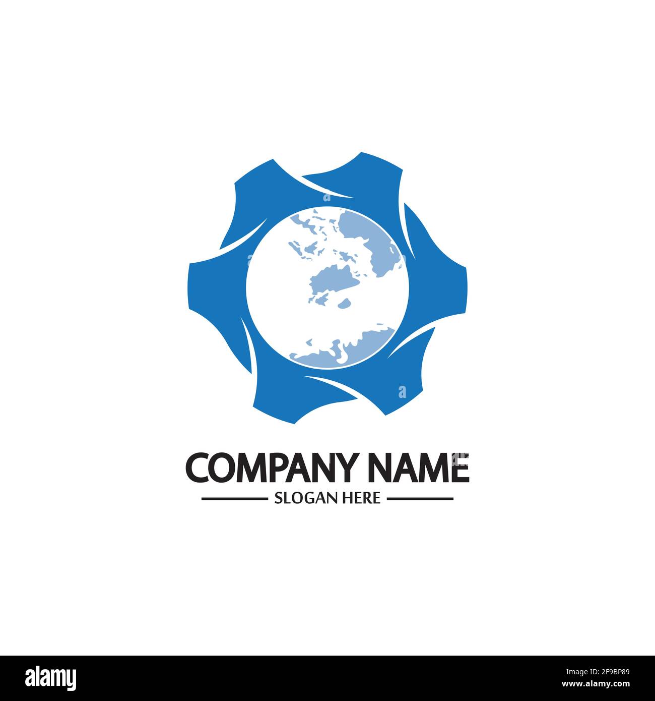 Global Engineer World Gear Logo Design Template Stock Vector Image ...