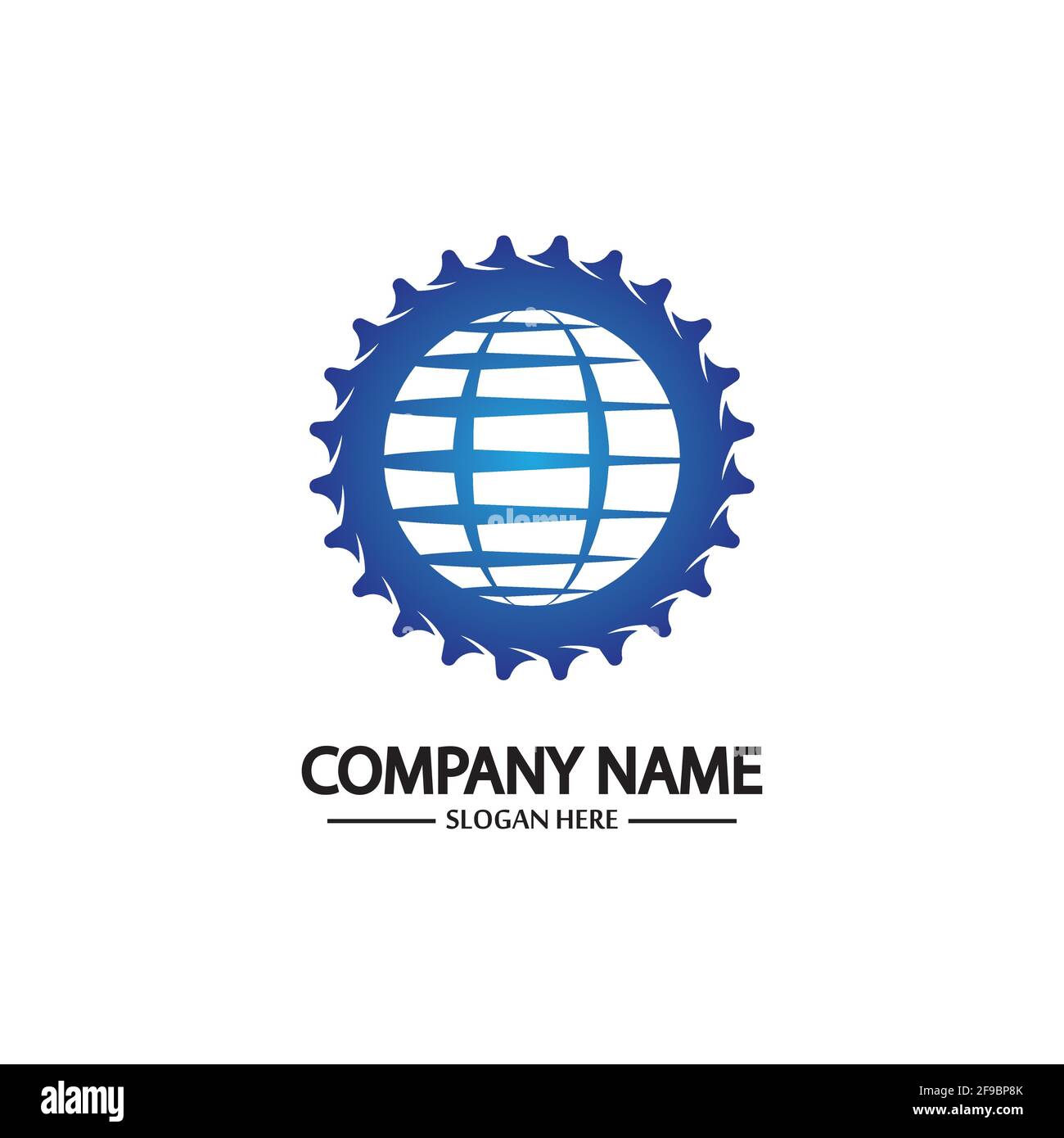 Global Engineer World Gear Logo Design Template Stock Vector Image ...