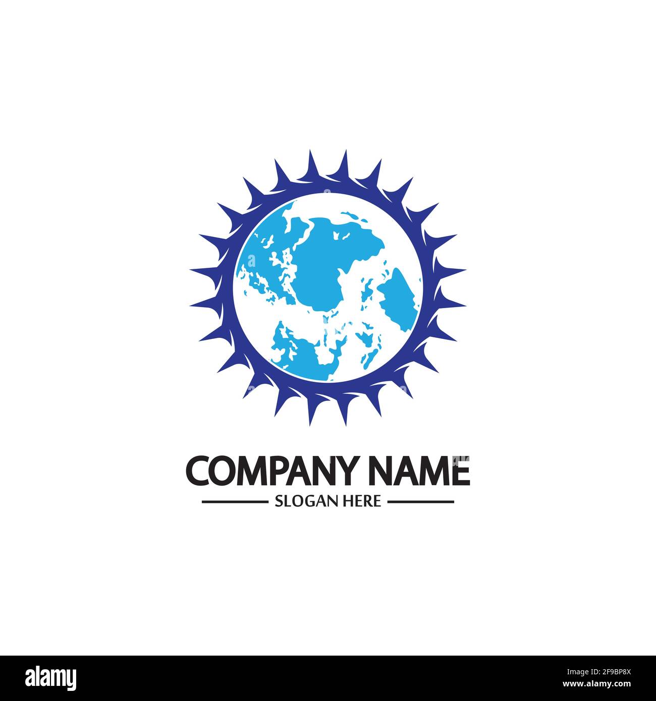 Global Engineer World Gear Logo Design Template Stock Vector Image ...
