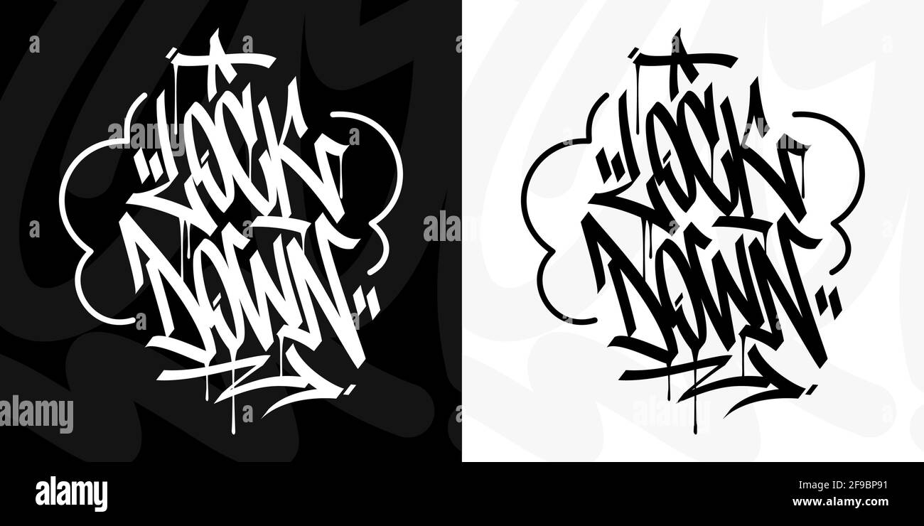 Graffiti warning Black and White Stock Photos & Images - Alamy